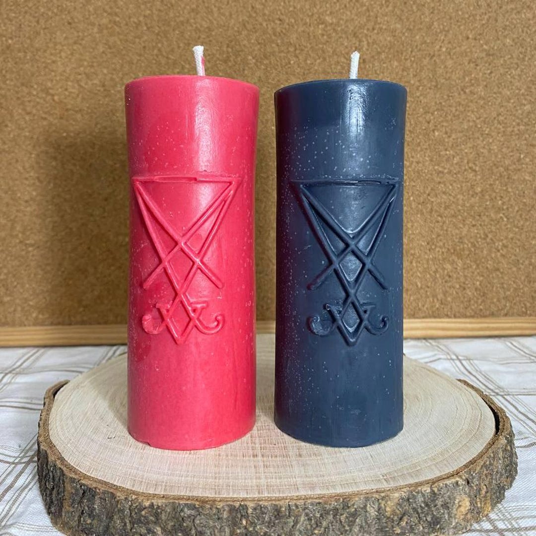 Lucifer Sigil Soy Candle: Handmade Ritual Decor - Etsy
