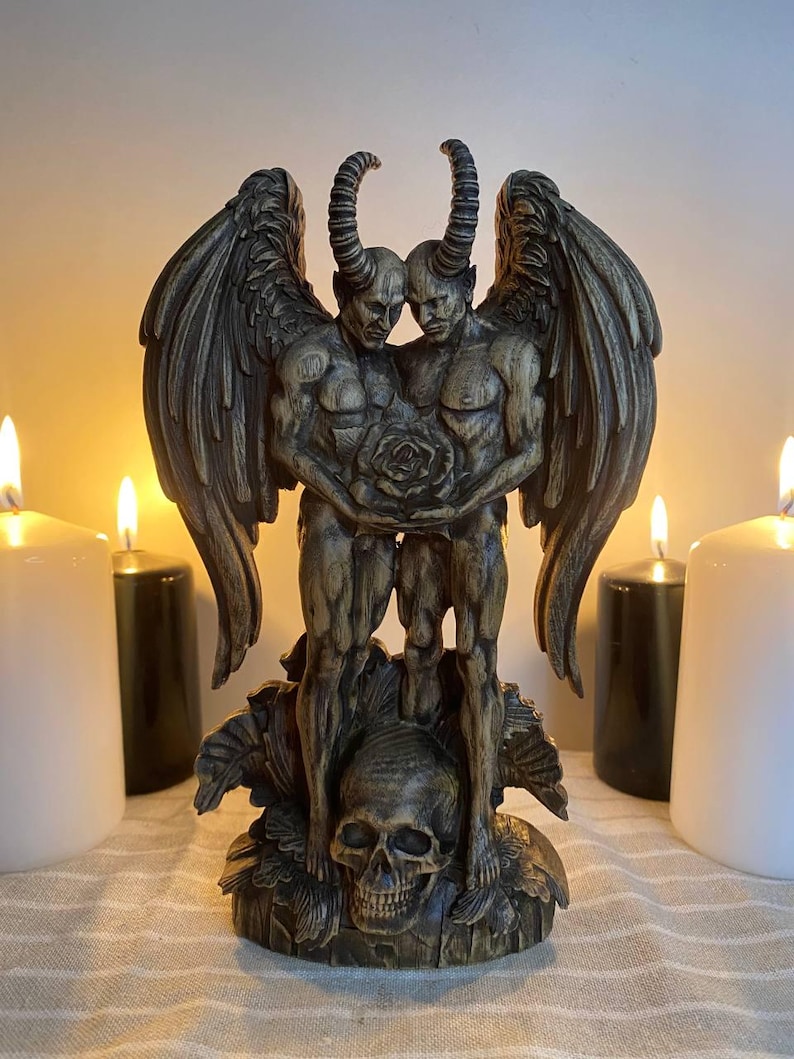 Demon Statue Gay Wedding Gift Gay Statue Gay Art Lgbtq Pagan Statue ...