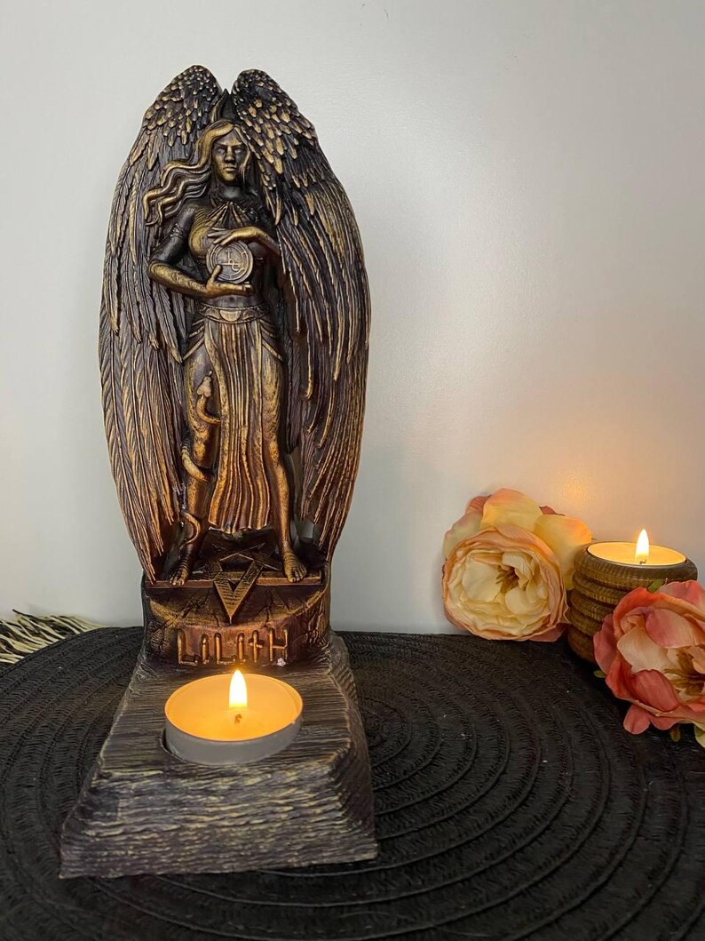 Lilith Statue Altar Candle Holder: Handcrafted Dark Feminine Decor - Etsy