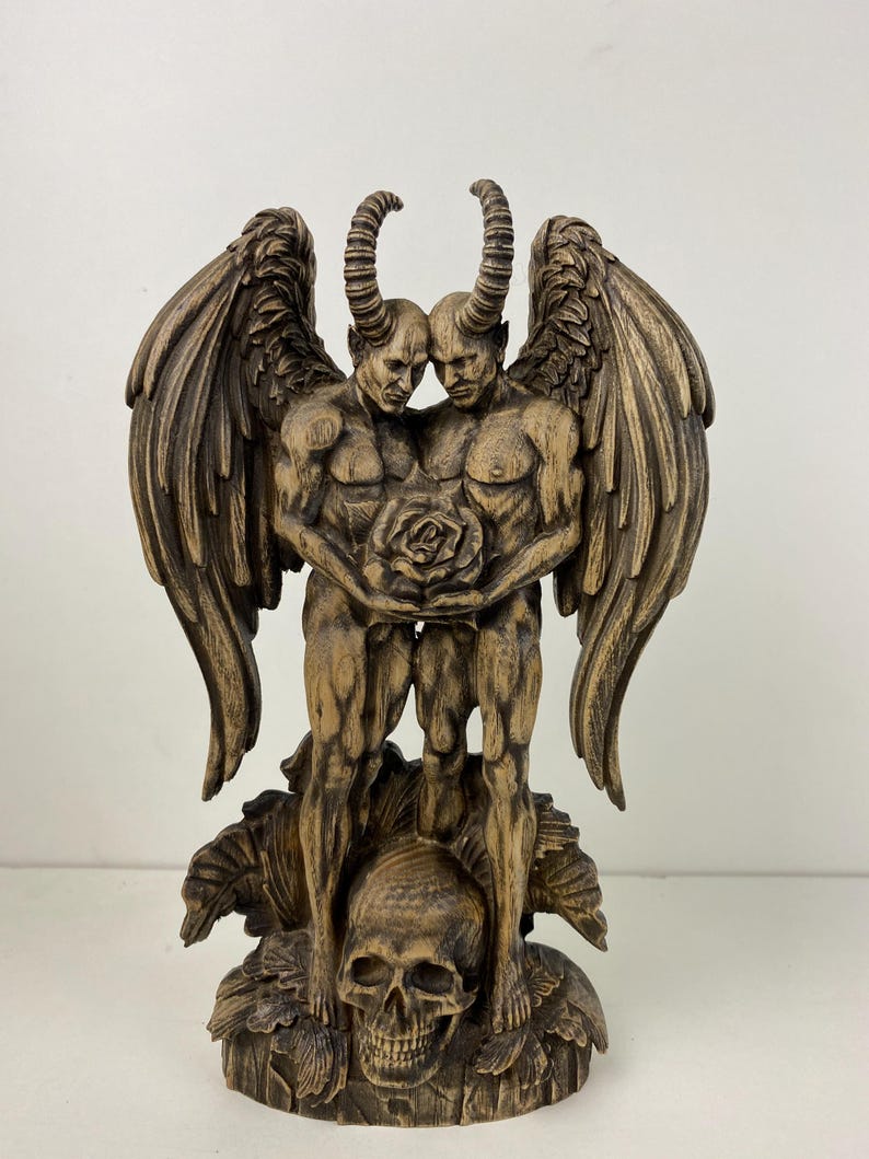 Demon Statue Gay Wedding Gift Gay Statue Gay Art Lgbtq Pagan Statue ...