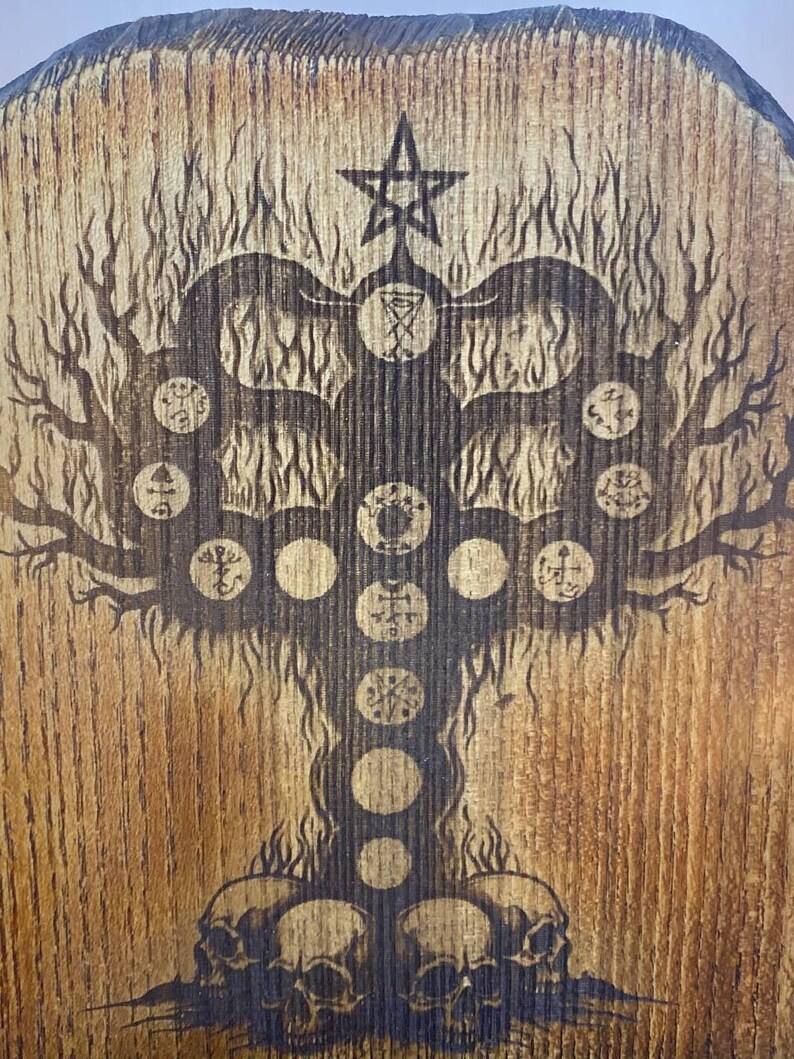 Qliphoth Tree of Death Altar, Wooden Occult Candle Holder - Etsy