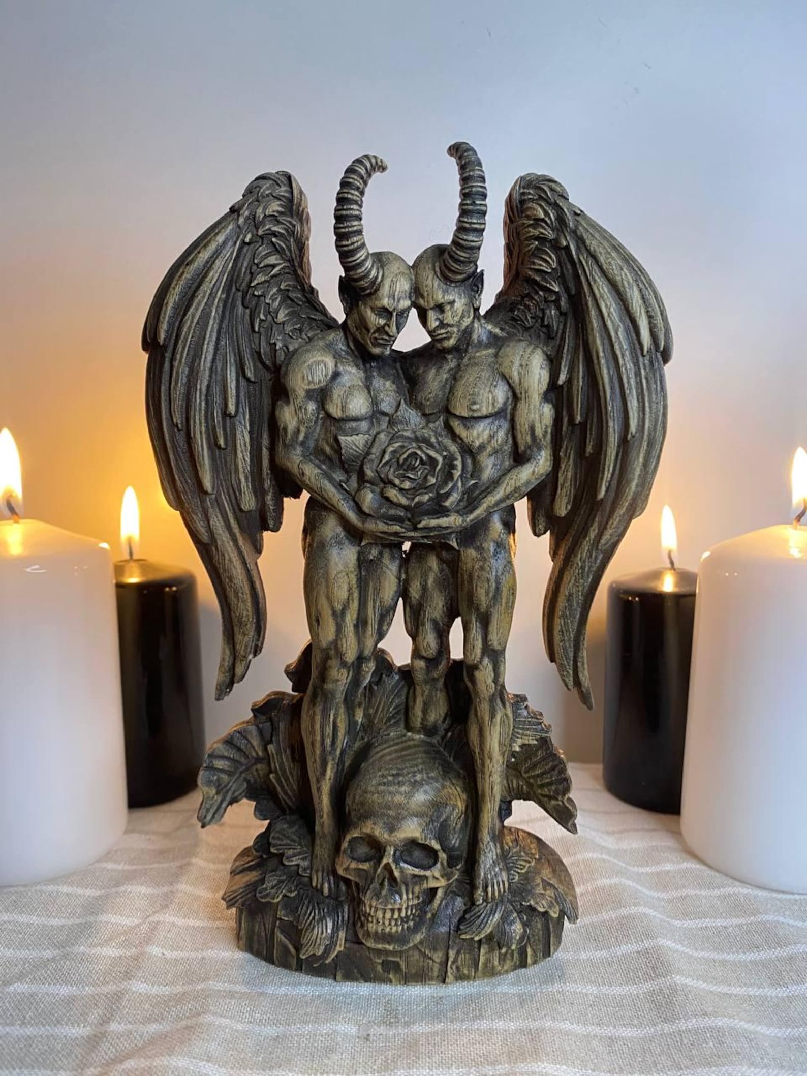 Demon Statue Gay Wedding Gift Gay Statue Gay Art Lgbtq Pagan Statue ...