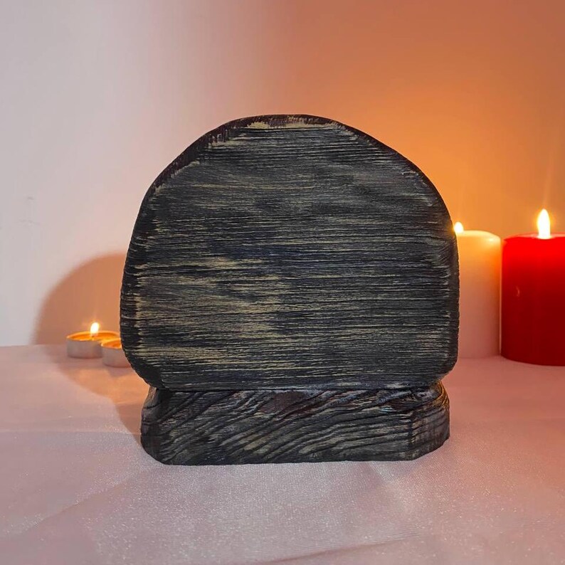 Lucifer Altar Candle Holder, Wooden Occult Decor - Etsy