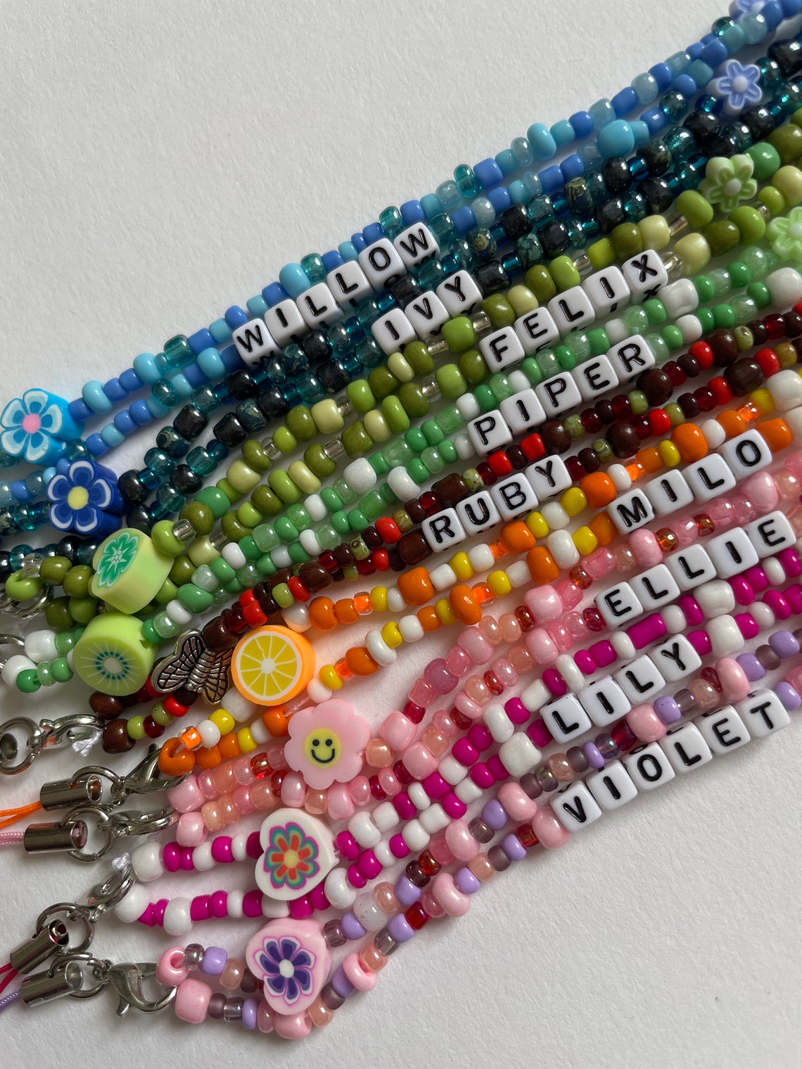 Customisable mobile phone bead charms | Etsy