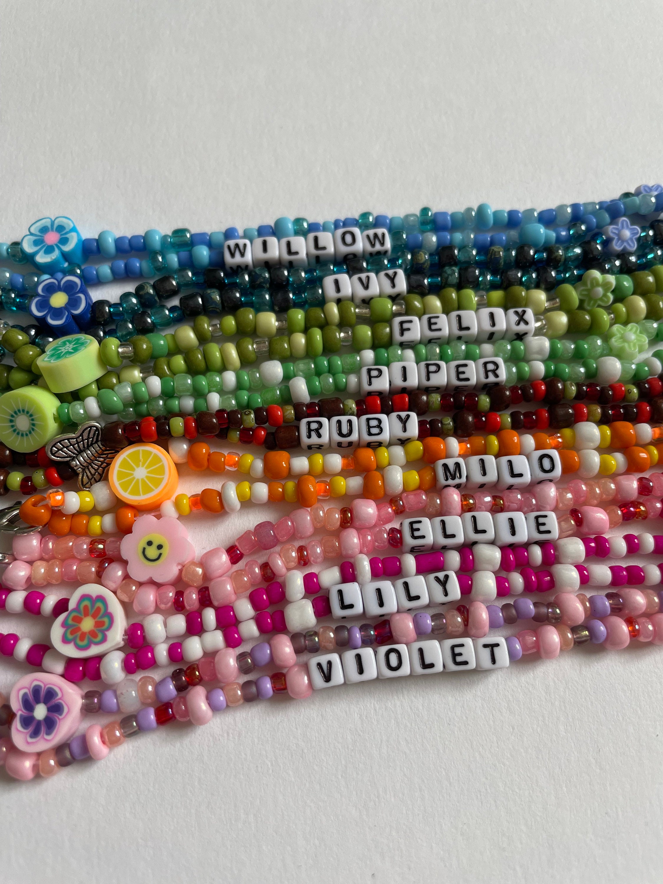 Customisable mobile phone bead charms | Etsy