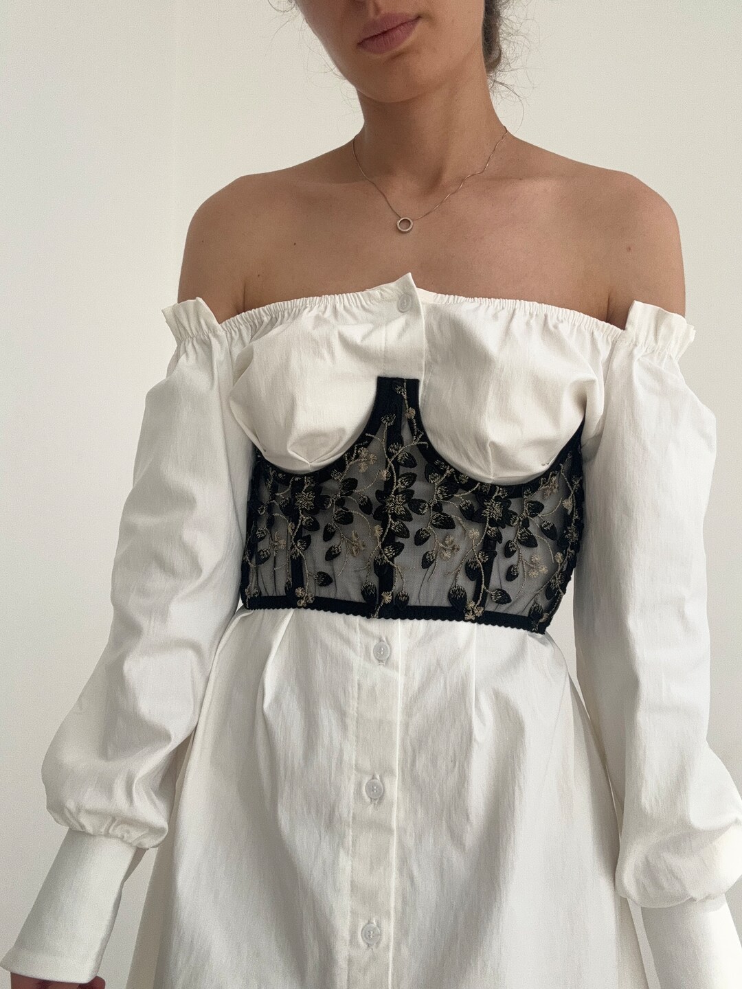 Black Underbust Corset Top, Prom Dress Corset, Ren Faire Corset ...