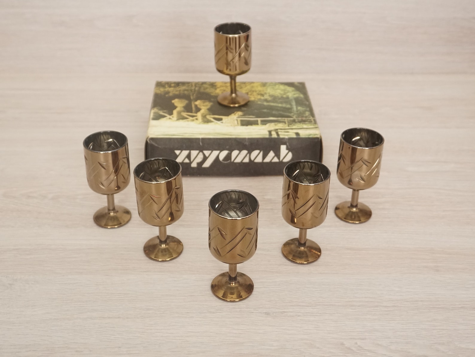 Set Of 6 Russian Cut Crystal Shot Glasses Soviet Vintage Shot Etsy