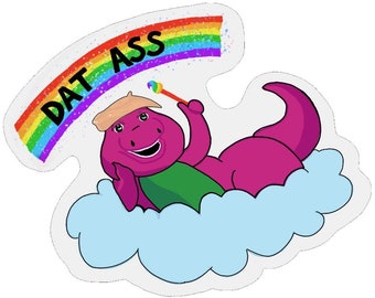 Vintage 1990s Barney the Purple Dinosaur Sticker Sheet by - Etsy