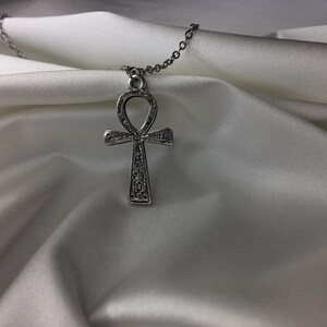 Gold Plated and Silver Plated Ankh Necklace With Symbols- Egyptian Myth ...
