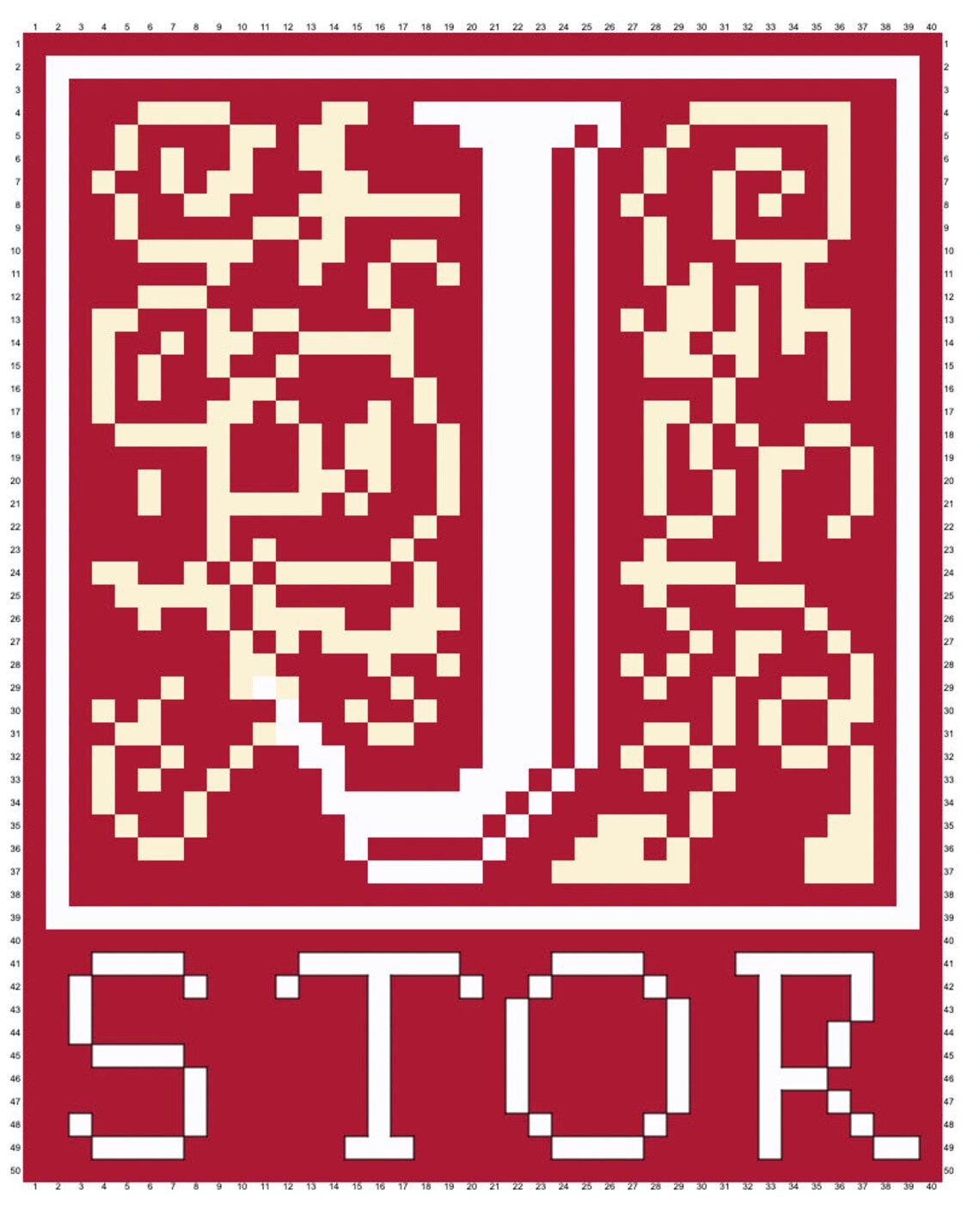 JSTOR Logo Cross Stitch Pattern | Etsy