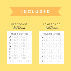 Printable Trace the Alphabet and Numbers, Tracing Worksheets for Kids ...