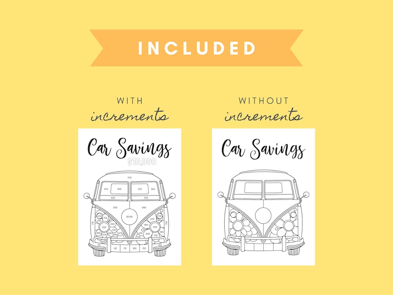 Car Saving Tracker Printable | Saving Challenge | Savings Tracker for ...