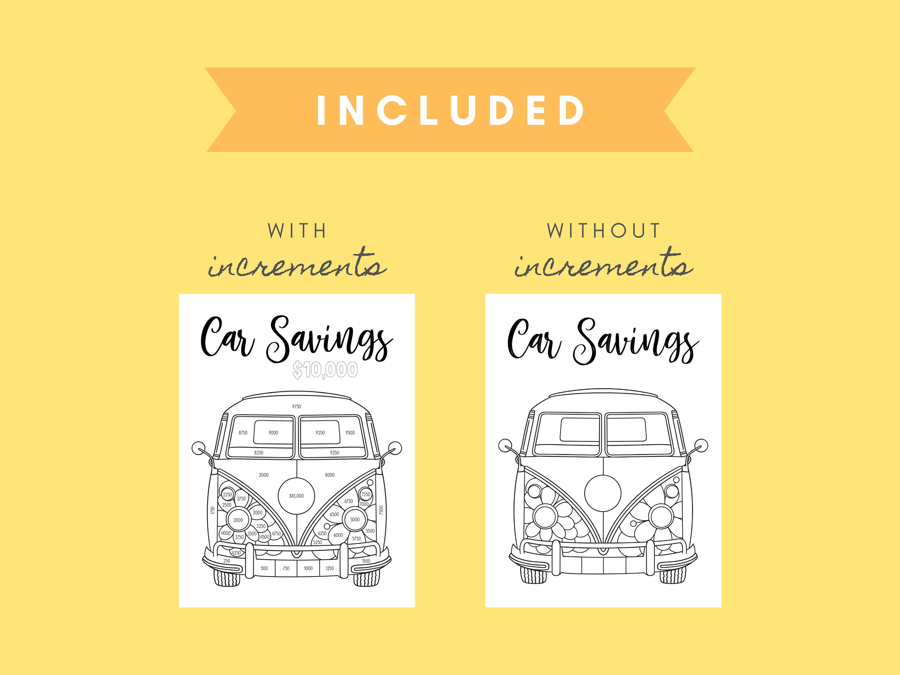Car Saving Tracker Printable | Saving Challenge | Savings Tracker for ...