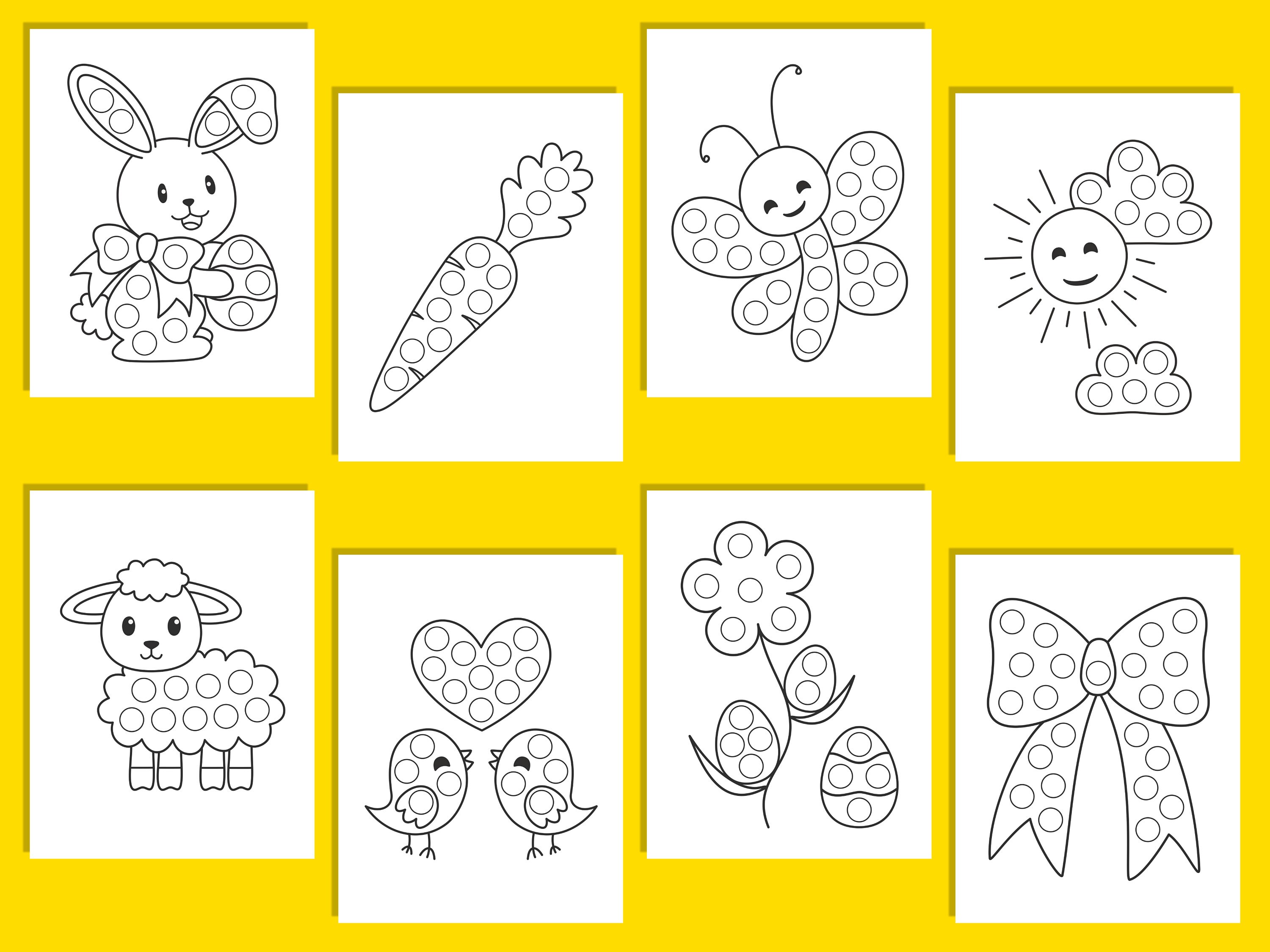 35 Printable Easter Dot Marker Coloring Pages For Kids Etsy 35-printable-easter-dot-marker-coloring-pages-for-kids-etsy