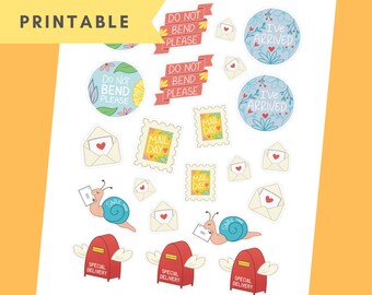 Snail Mail Stickers - Etsy