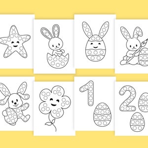 35 Printable Easter Dot Marker Coloring Pages for Kids | Happy Easter ...