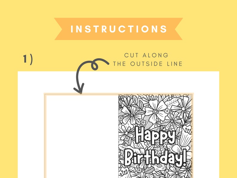 Printable Birthday Coloring Card and Page | Happy Birthday Greeting ...
