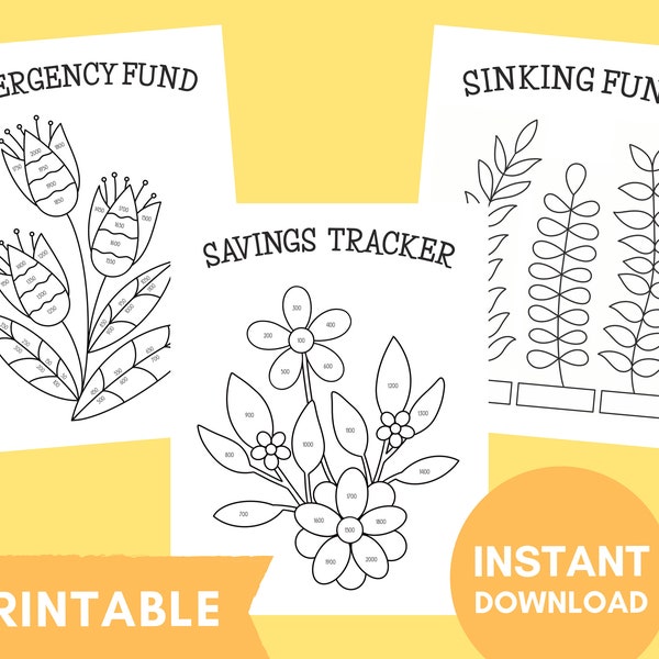 Sinking Fund Coloring Sheet - Etsy