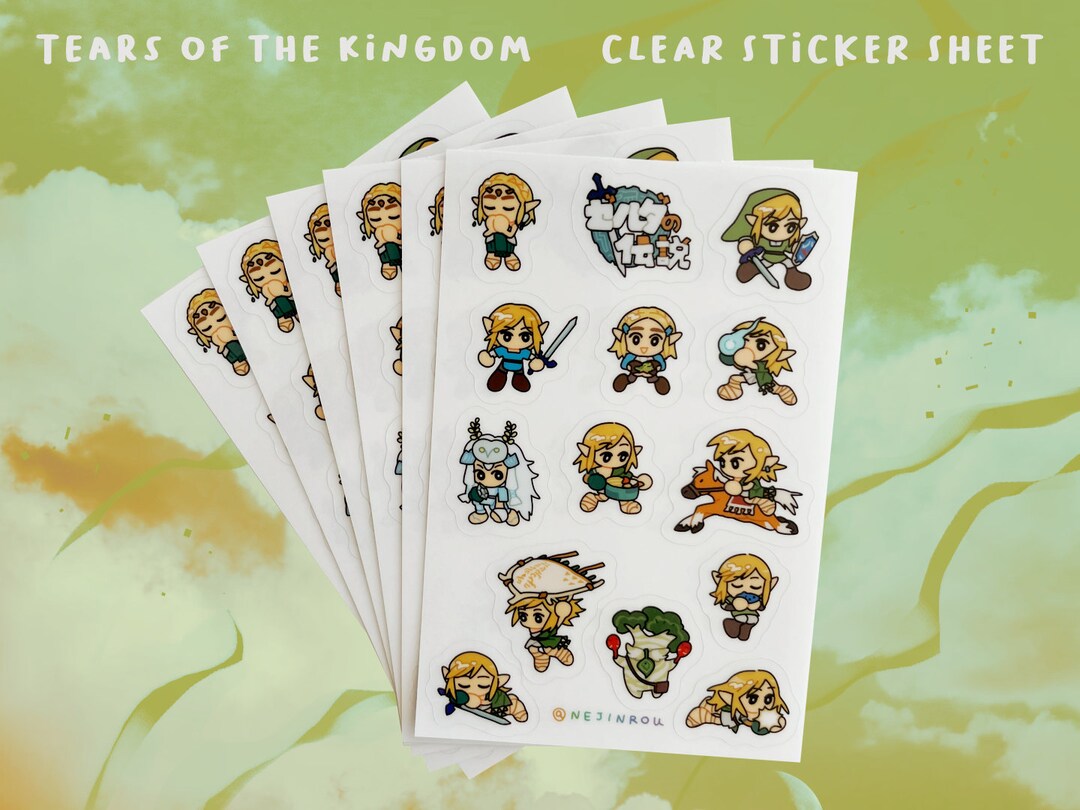 Link & Friends Clear Sticker Sheet - Etsy