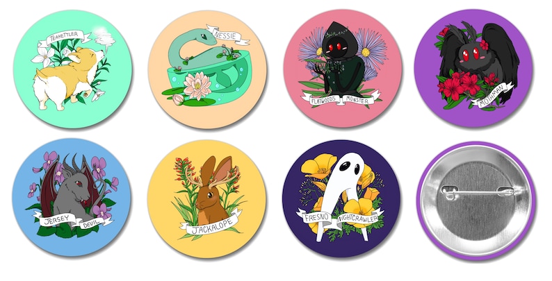 Cute Cryptid Pins - Etsy