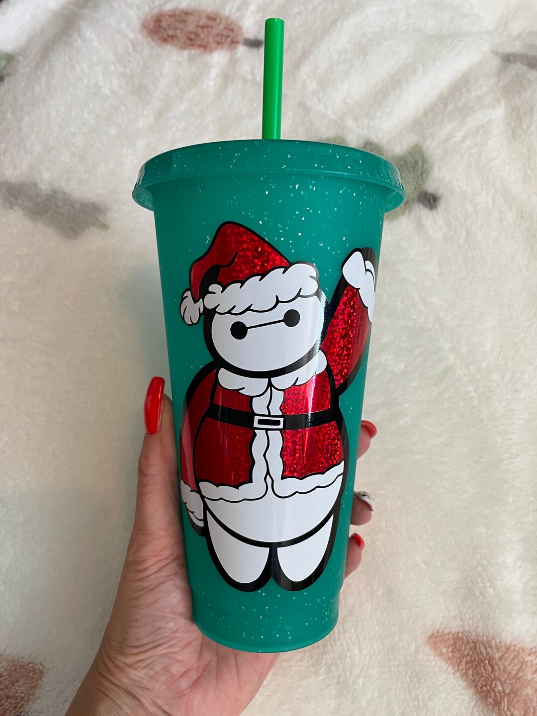 Christmas Santa Baymax Big Hero 6 Inspired Cold Cup / Christmas Tumbler ...