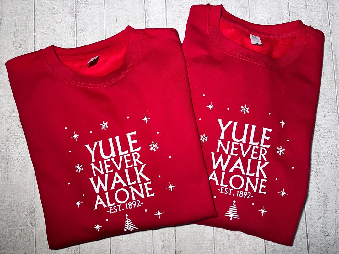 Liverpool FC Christmas Jumper – “yule Never Walk Alone” Festive Sweater ...
