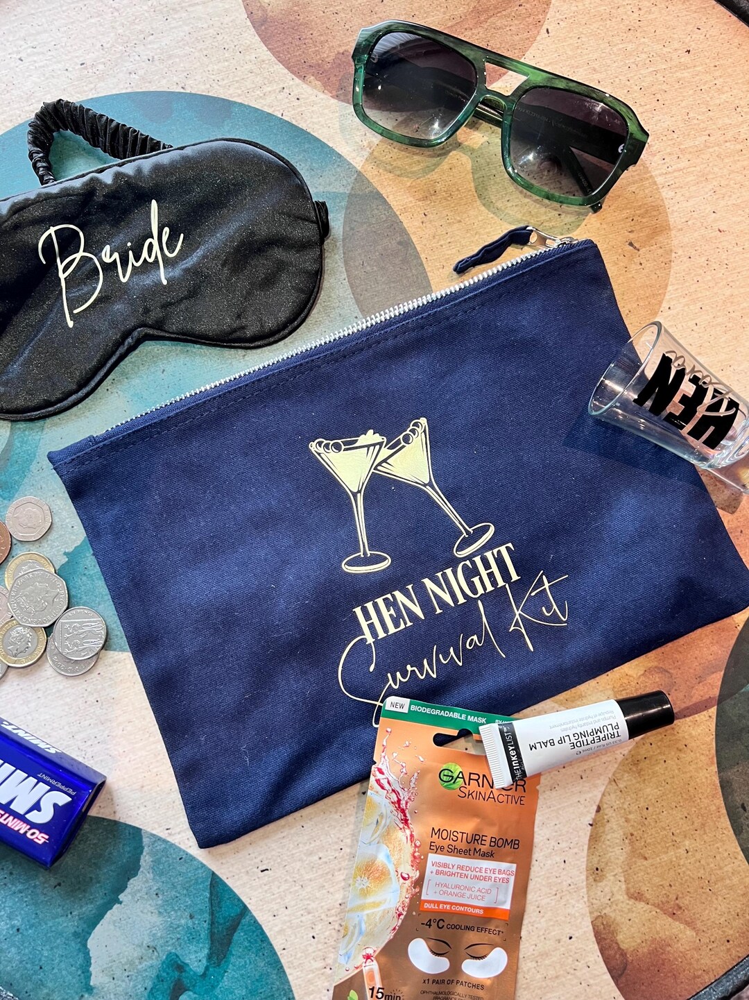 HEN SURVIVAL KIT Hangover Kit Hen Party Kit Bachelorette Party Bag Hen ...