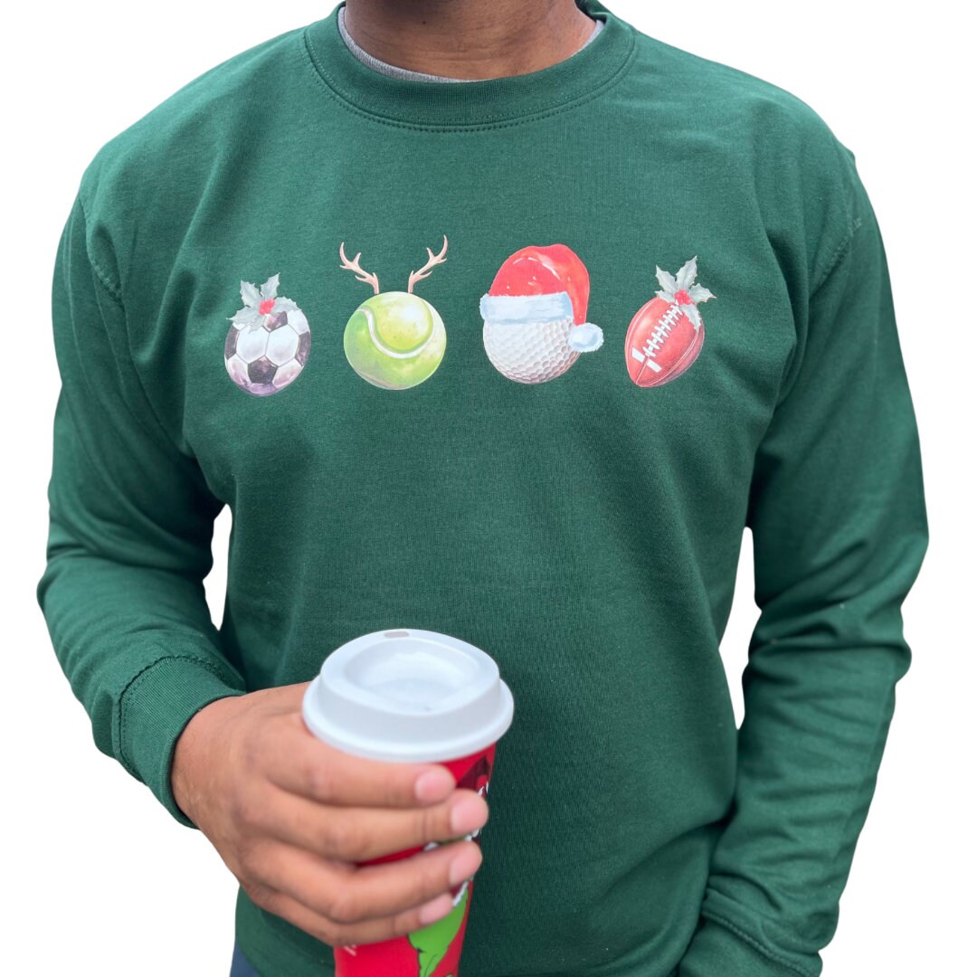 SPORT CHRISTMAS JUMPER | Christmas Jumper for Him | Sports Fan Jumper ...