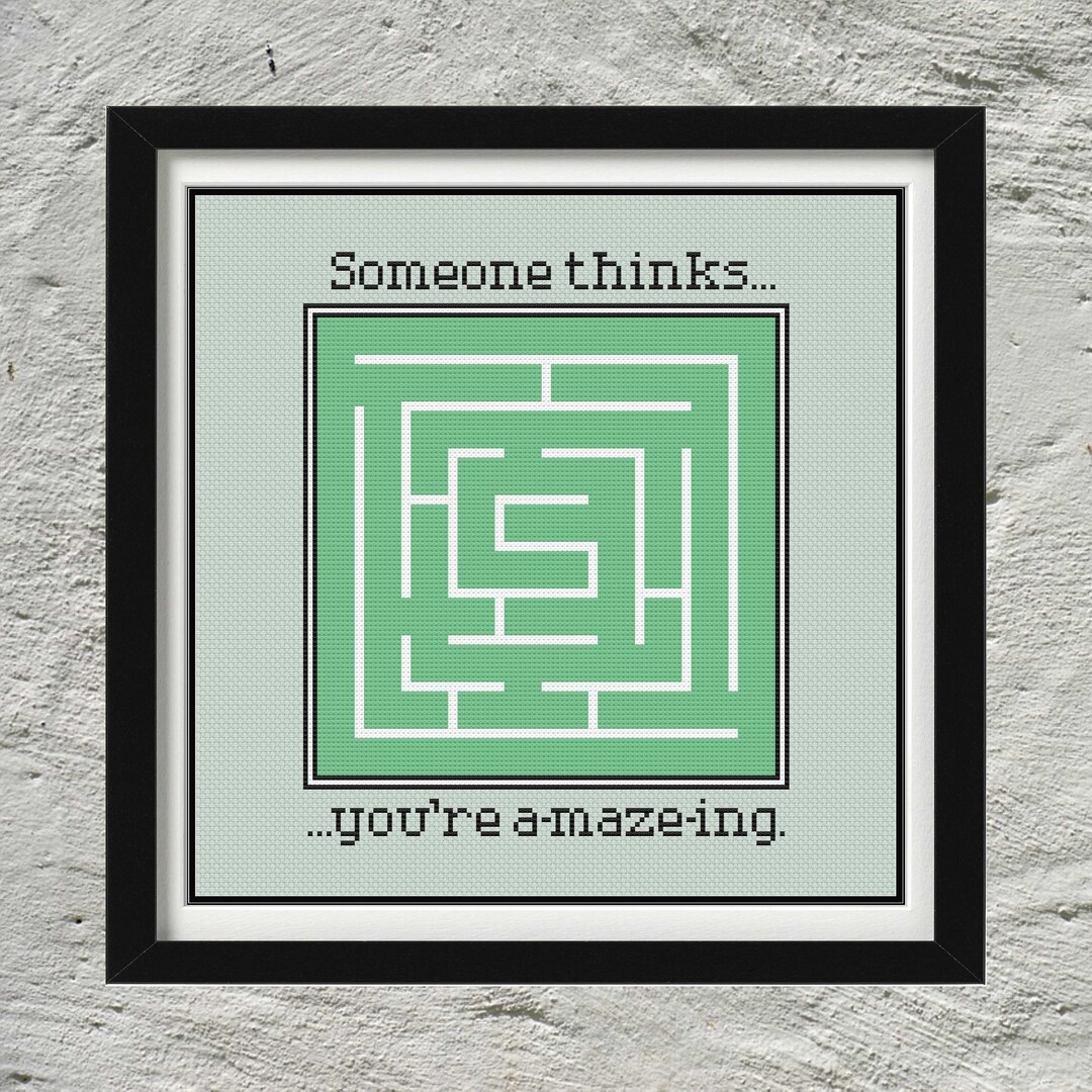 Maze Pun Cross Stitch Pattern PDF Pattern Keeper Compatible A-maze-ing ...