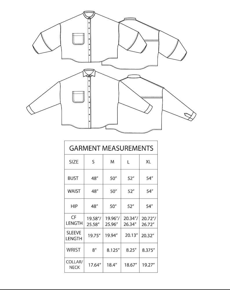 Cezanne Oversized Dropped Shoulder PDF Sewing Pattern - Etsy