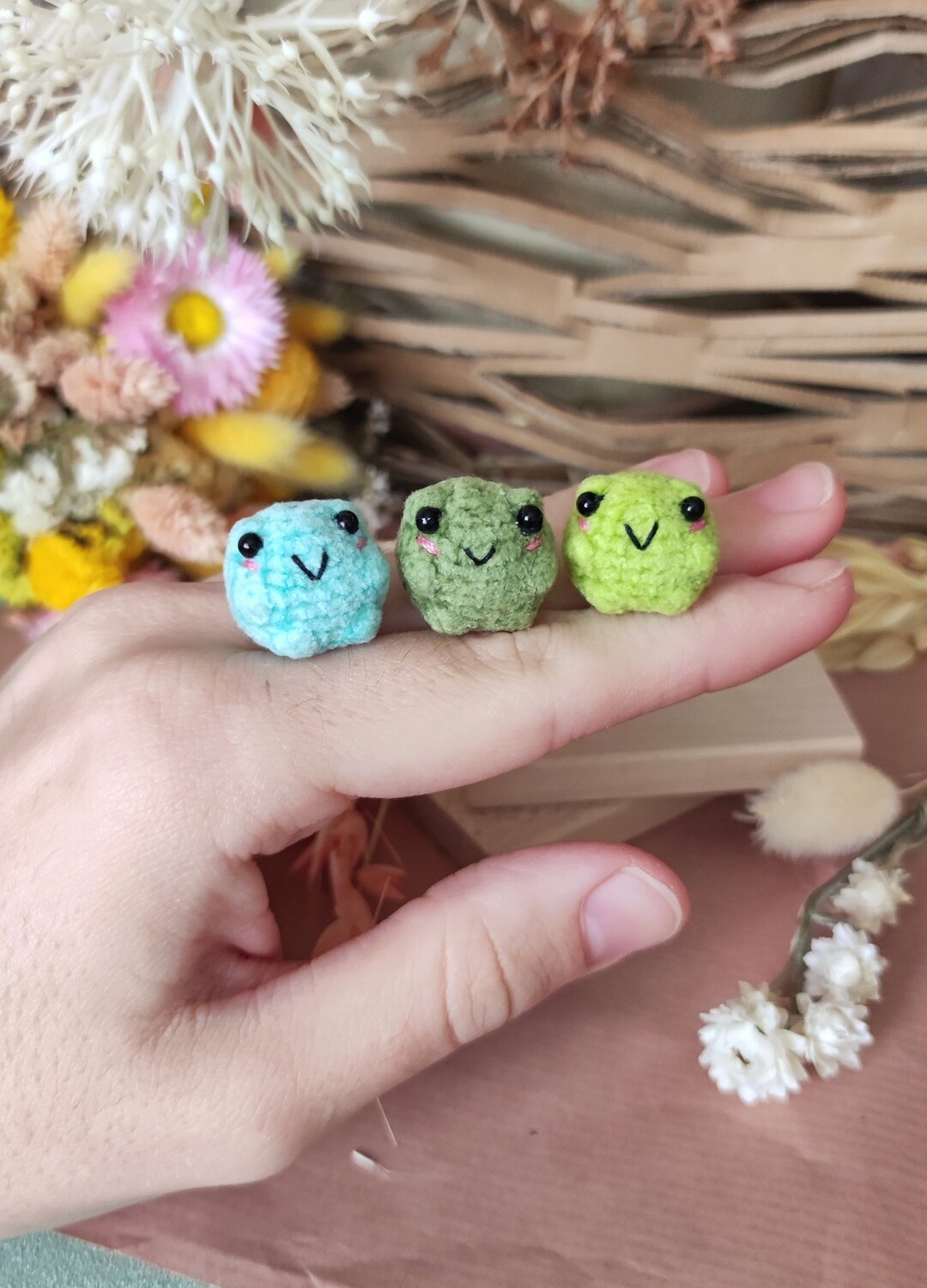 Miniature Kawaii Frog Toy. Tiny Stuffed Plush Froggie. Cute Dollhouse ...