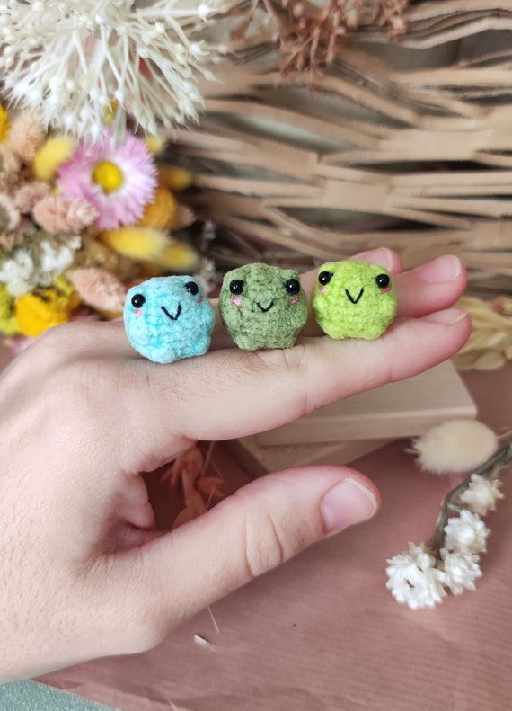 Miniature Kawaii Frog Toy. Tiny Stuffed Crochet Frog. Cute - Etsy