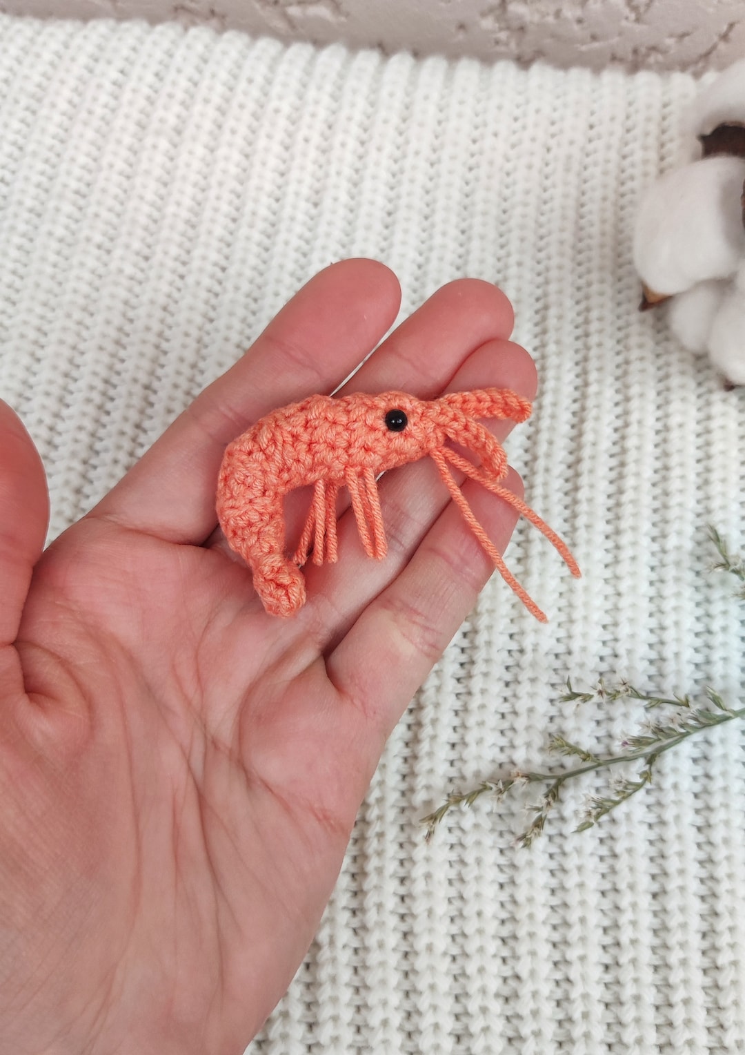 Miniature Emotional Support Shrimp. Cute Mini Gift Prawn. Cheer Up, No ...