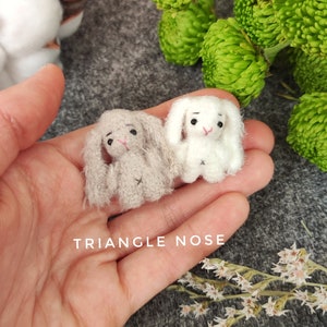Tiniest Plush Bunny Rabbit Toy. Very Small Furry Bunny Friend for Doll ...