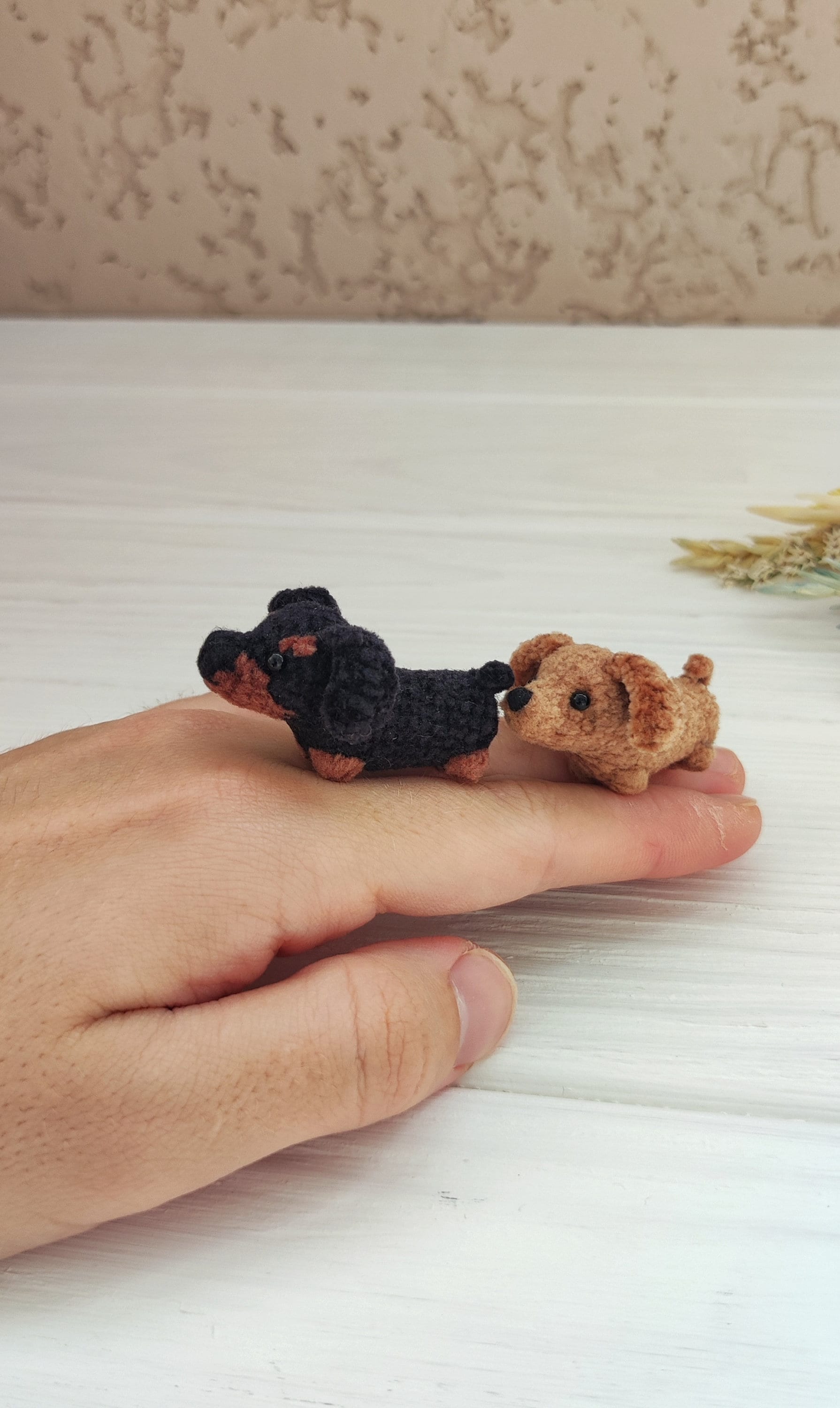 Micro Plush Dachshund Dog Toy. Pocket Pet Friend Puppy. Custom Replica ...