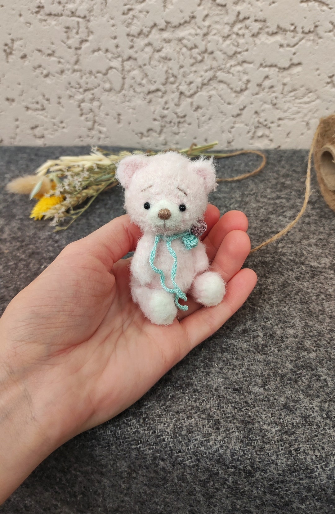 Artist Teddy Bear - Miniature Collectiable Stuffed Toy. Plushie Pet ...