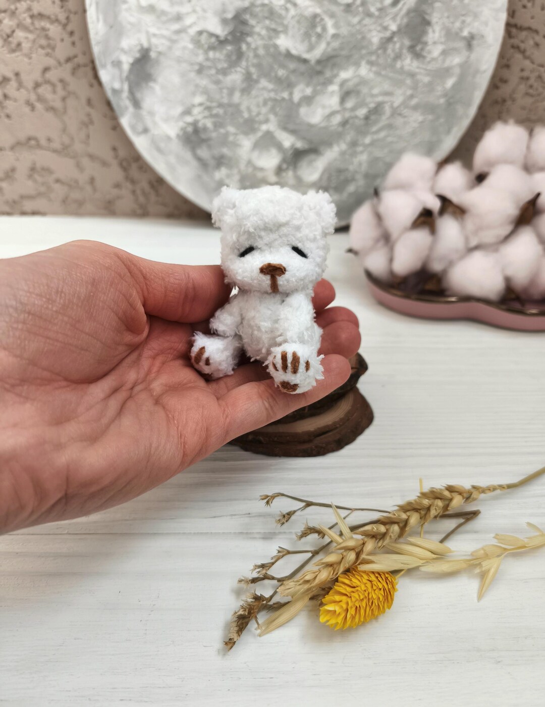 Miniature Plushy Teddy Bear Stuffed. Tiny Animal for Collection - Etsy