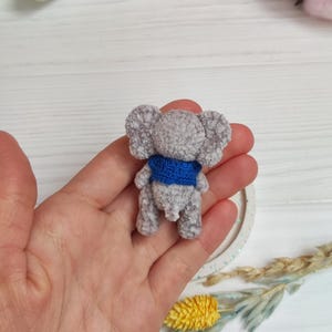 Mini Plush Elephant Toy. Tiny Crochet Stuffed Animal for Miniature ...