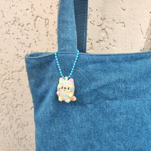 Plush Stuffed Keychain Cat. Cute Kawaii Plushie Kitten Ornament. Tiny ...