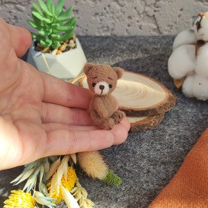 Tiny Teddy Bear for Collection. 2 Inches Mini Pocket Friend. Miniature ...