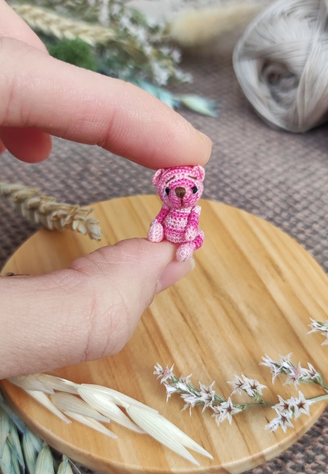 Micro Stuffed Teddy Bear Toy. Tiniest Collectiable Miniatures. Cute ...