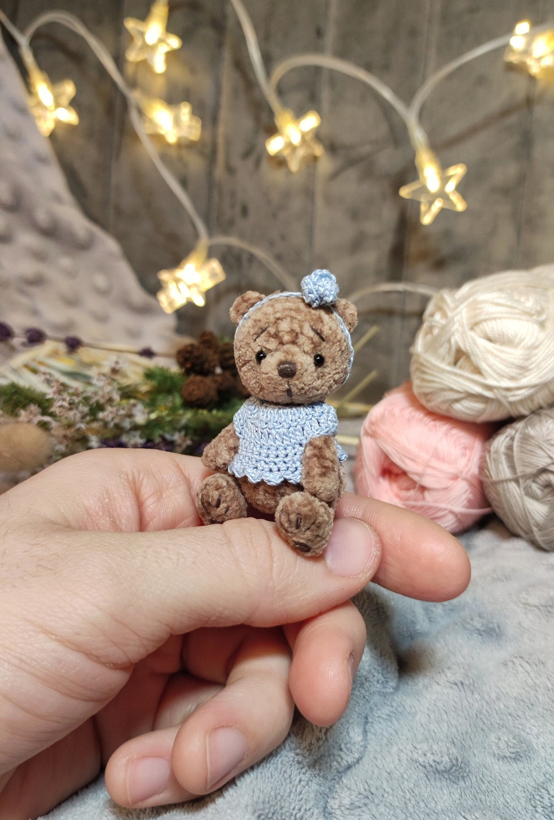 Mini Stuffed Teddy Bear. 2 Inches Plush Teddy for Blythe Doll. Plushie ...