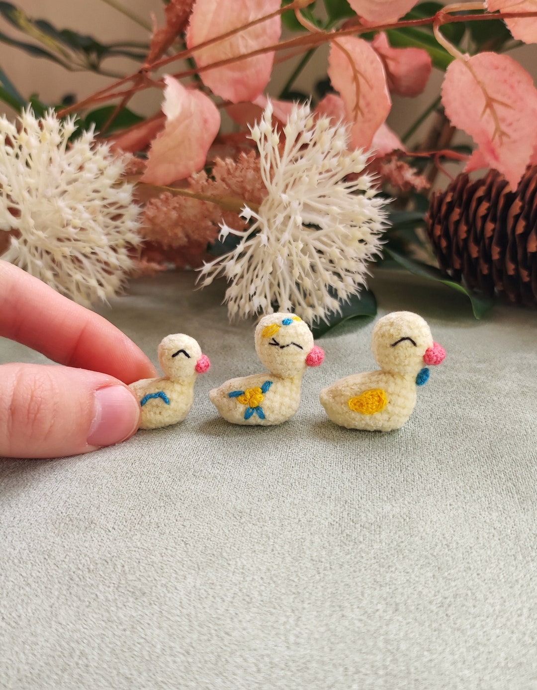 Micro Duckling - Stuffed Plush Tiny Toy. Family of Ducks in Tin Box ...