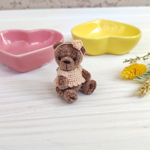 Mini Teddy Bear Plush Stress Relief Toy. Gift Anti Anxiety Toy. Support ...
