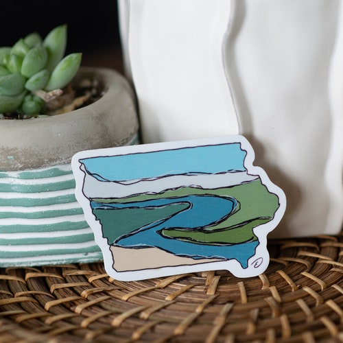 Iowa State Vinyl Adventure Sticker Set All 50 States | Etsy