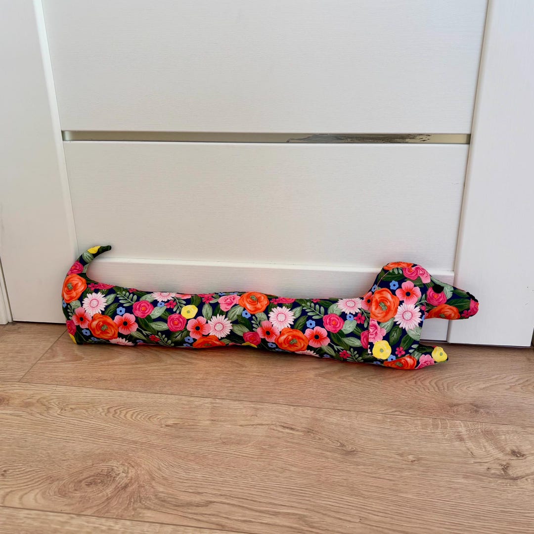Braided Door Barrier Dog, Draft Door Stopper, Dachshund Home Decor ...