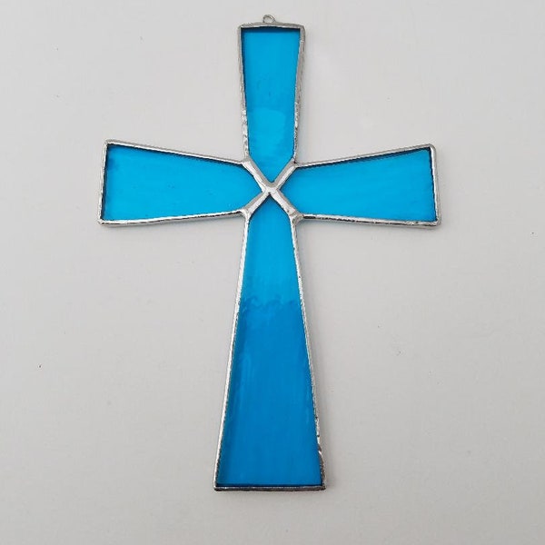 Stained Glass Cross Suncatcher - Etsy