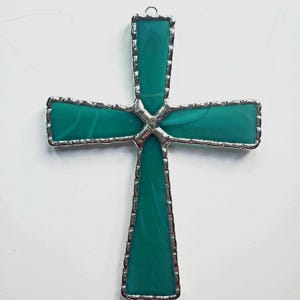 Stained Glass Cross Ornament, Stained Glass Cross Suncatcher - Etsy