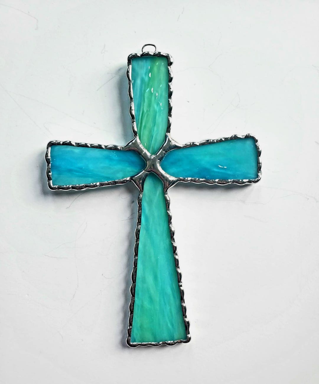 Stained Glass Cross Ornament, Stained Glass Cross Suncatcher - Etsy