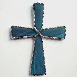 Stained Glass Cross Ornament, Suncatcher - Etsy